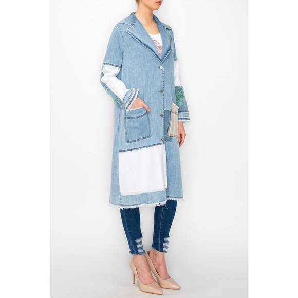 Origami | Jackets & Coats | New Origami Duster Jacket With Patches In ...